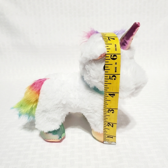 MTY | Toys | Mty International White Plush Unicorn Pastel Multicolored ...